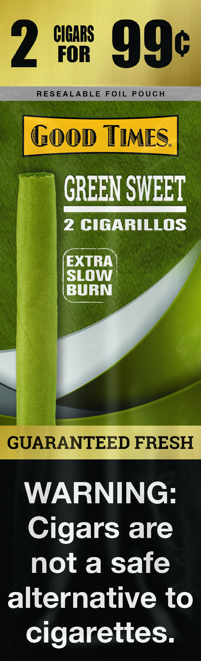 Good Times 2F99 Pouch Green Sweet - Good Times Tobacco